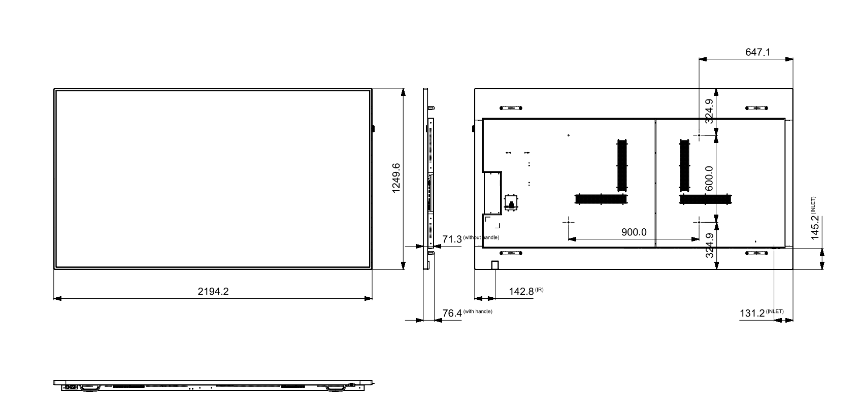 LCD Display 98" Samsung QM98F - AVMS
